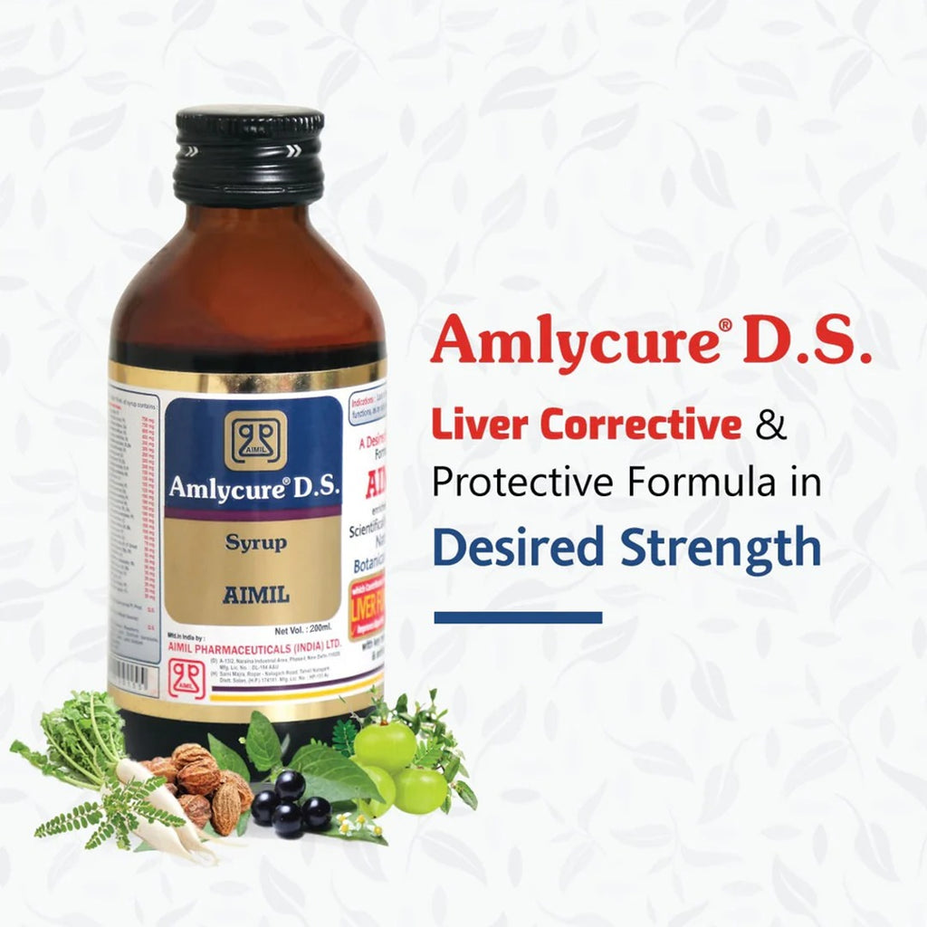 AIMIL Amlycure D.S. – Ayurvedic Herbal Syrup for Liver Wellness (200ml)