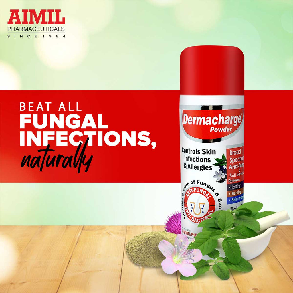 Buy AIMIL Dermacharge Powder for Skin Infections & Allergies on best price