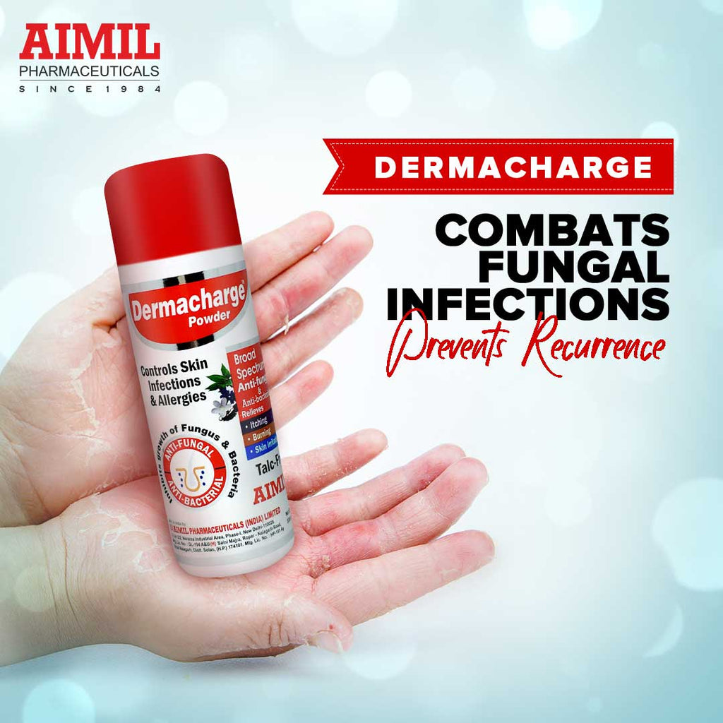 Buy AIMIL Dermacharge Powder for Skin Infections & Allergies on best price