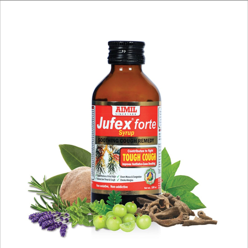 Buy AIMIL Jufex Forte Syrup Relieves Cough, Sore Throat, Congestion ...