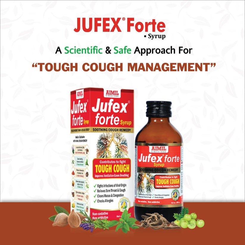 Buy Jufex Forte Syrup Ayurvedic Cough Syrup at Low Price in India – AIMIL