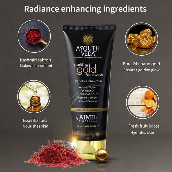 Buy Sparkling Gold Face Wash for Gold Like Skin Glow On Lowest Price ...