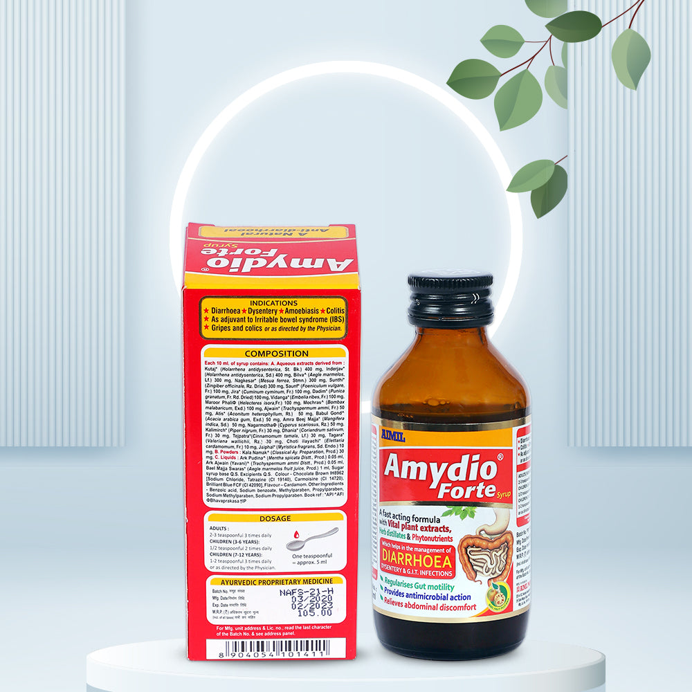Buy AIMIL Amydio Forte Syrup – Herbal Digestive Support Tonic
