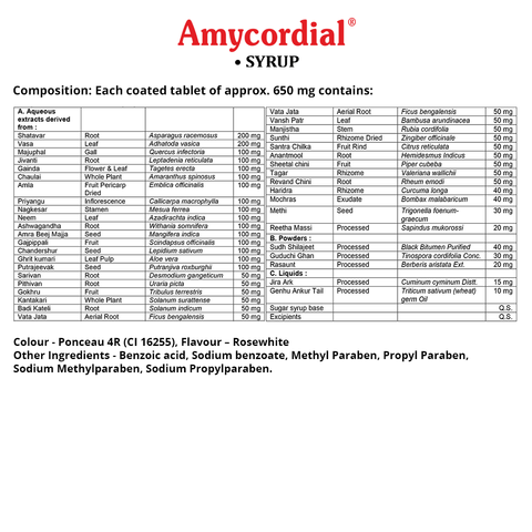 Buy Amycordial Syrup at Low Price in India – AIMIL